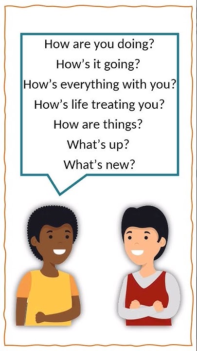 Learn Seven Different Ways to Say, "How are you?" - YouTube