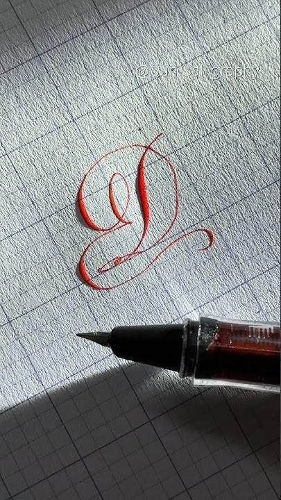 How I write letter “D” in Calligraphy #shorts #calligraphy - YouTube