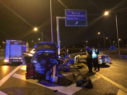 Gemlik Otobanında İki Ölümlü Kaza