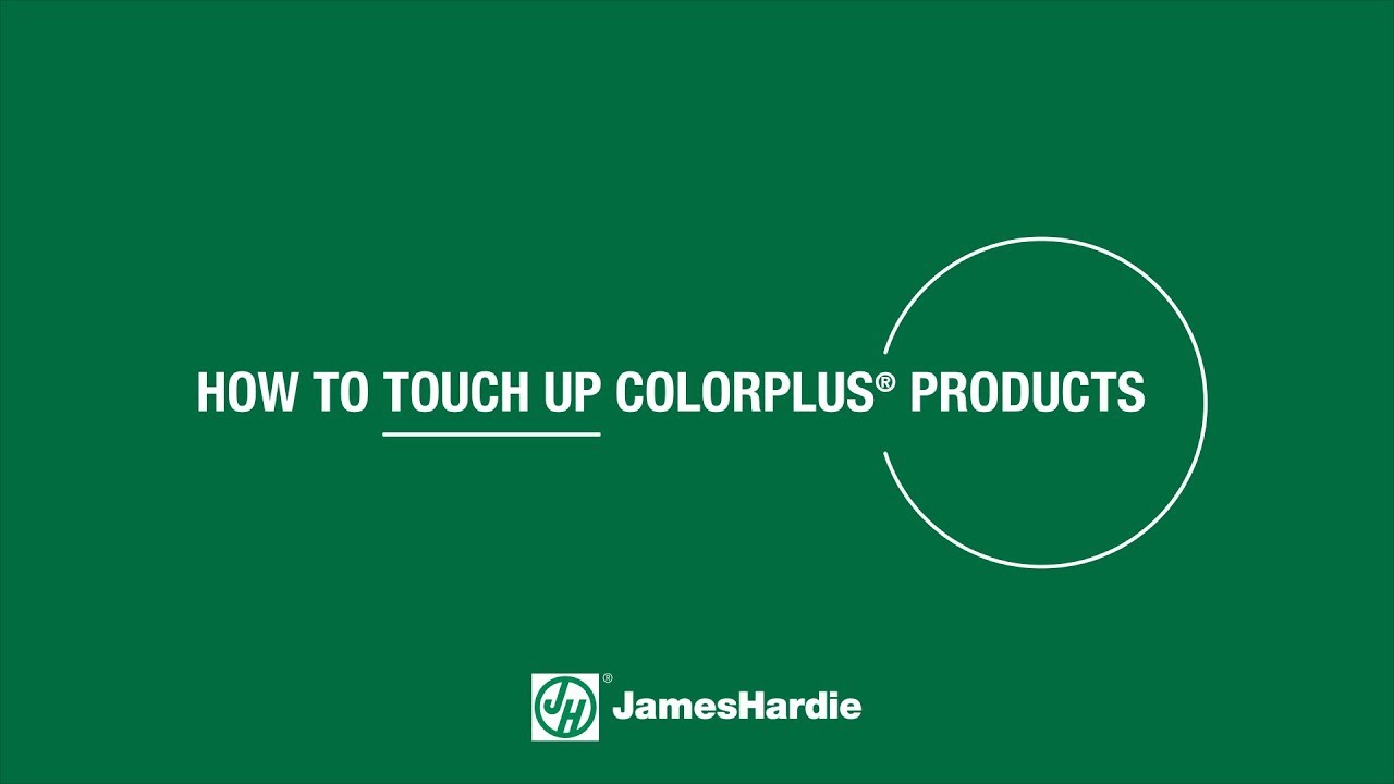How to Touch Up ColorPlus® Products - HardieTrim - YouTube