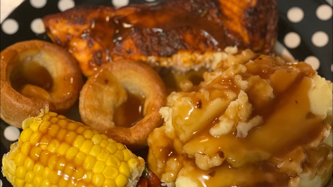 Salmon fish with mash potatoes - YouTube