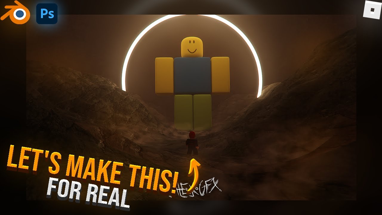 How to make a giant noob roblox gfx scene - YouTube