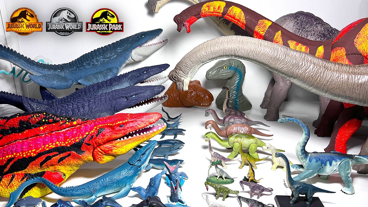 UNBOXING Brachiosaurus VS Mosasaurus! Jurassic World Dinosaurs Toys ...