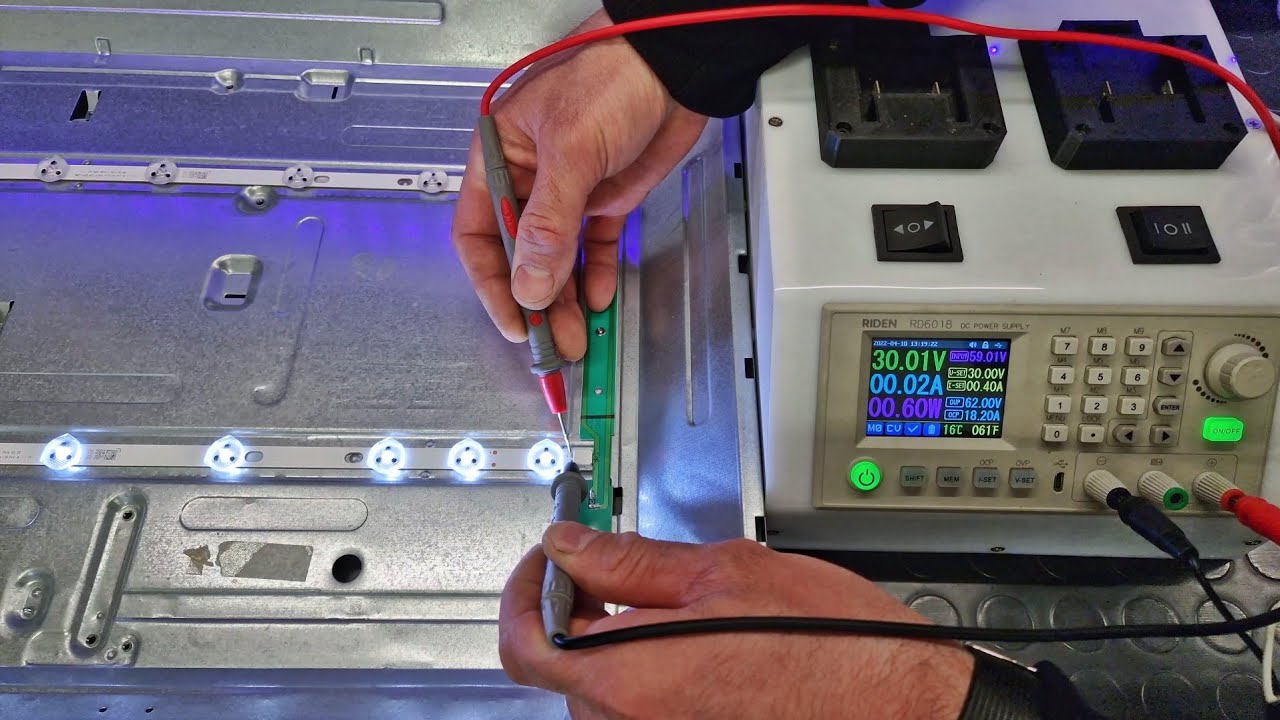 Fix TV Backlight LED's | Black screen on working TV - YouTube