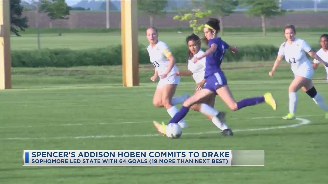 Spencer's Addison Hoben Commits To Drake - YouTube
