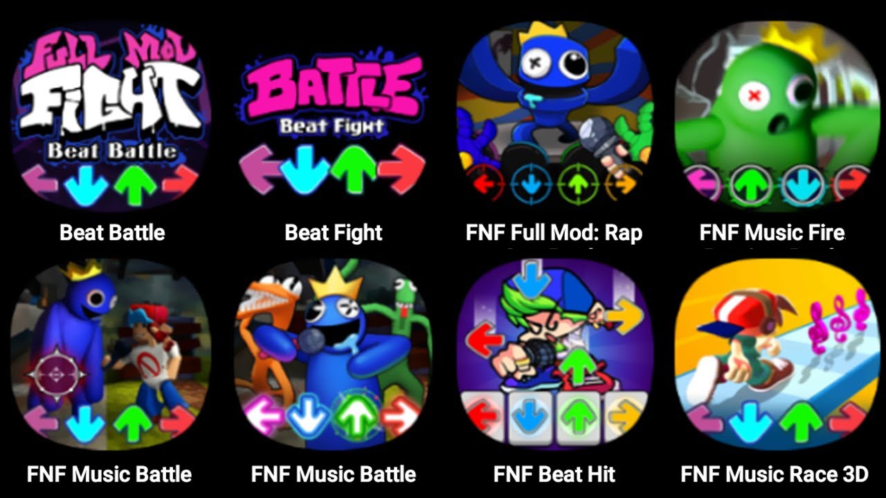 FNF Rainbow Friends, Beat Battle, Beat Fight, FNF Full Mod, Rap Star ...