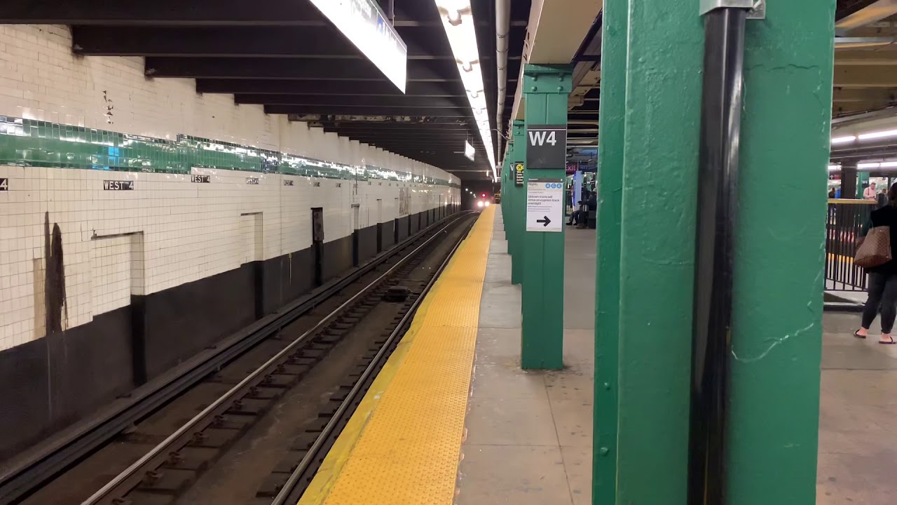 MTA IND: 168 Street bound R179 (C) Train Arriving at West 4 Street ...