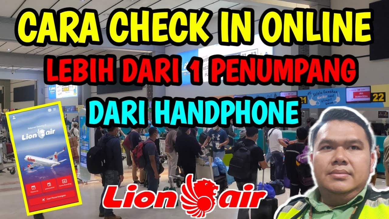 CARA CHECK IN ONLINE TIKET LION AIR LEBIH DARI SATU PENUMPANG - YouTube
