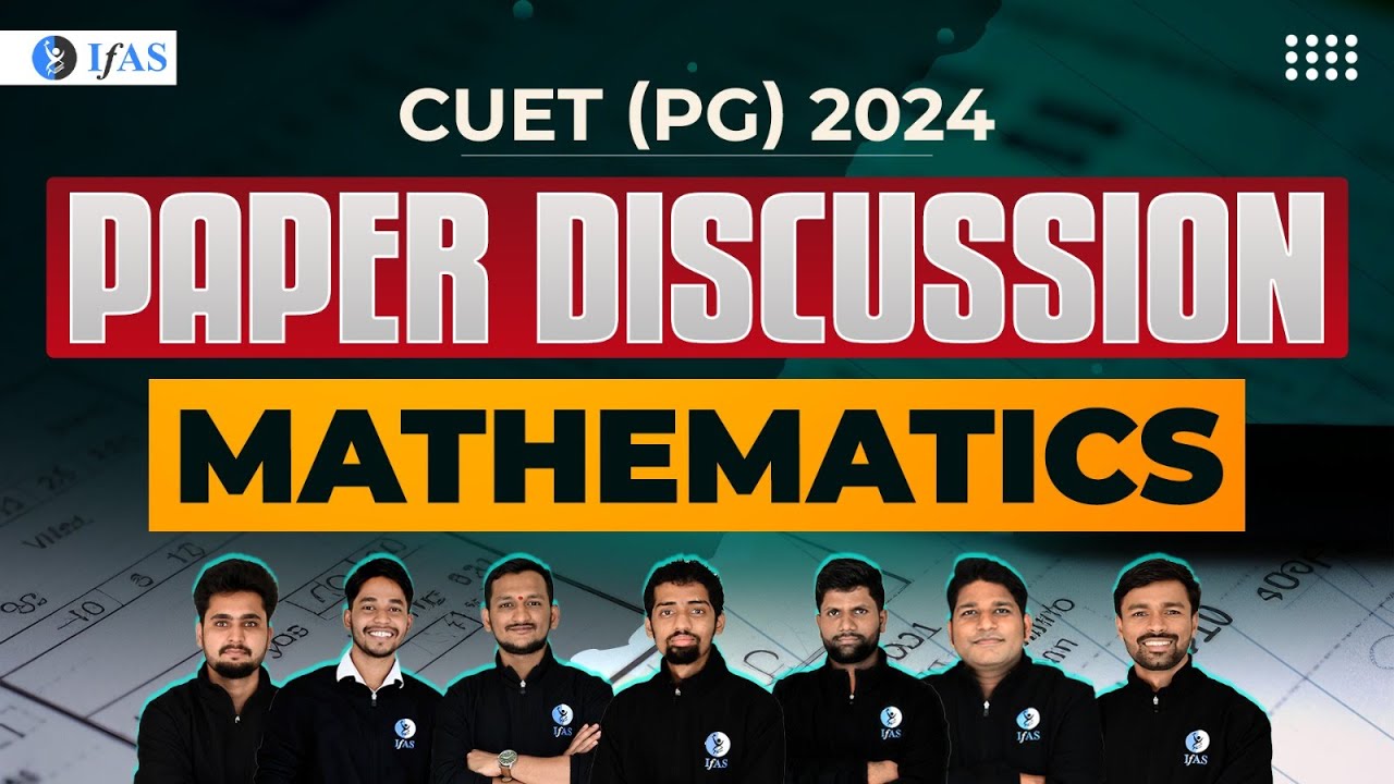 CUET PG Mathematics Paper Discussion 2024 | CUET PG 2024 Answer Key How ...