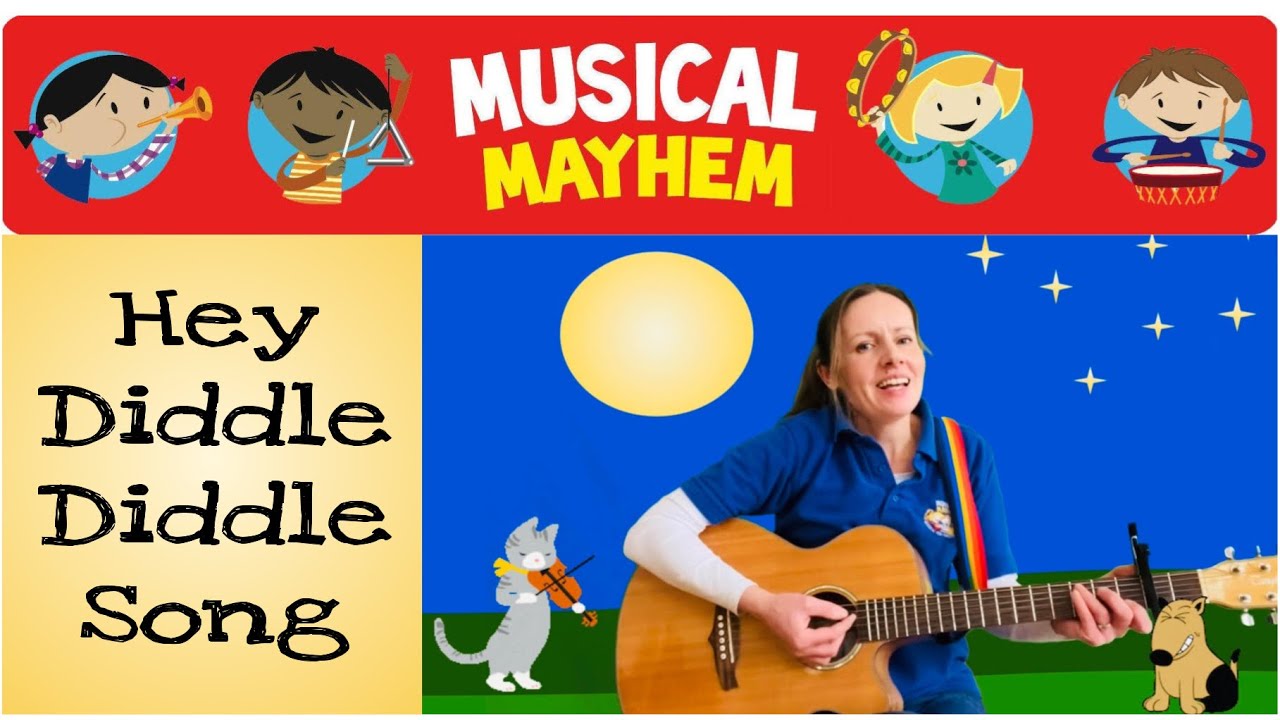 Hey Diddle Diddle The Cat & The Fiddle Song | Musical Mayhem | Nursery ...