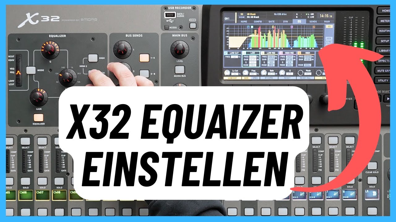 Behringer X32 EQUALIZER ausführlich erklärt | Midas M32 EQ einstellen - YouTube