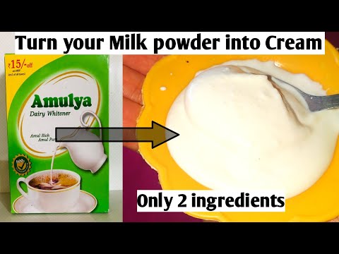 Homemade Cream with Milk powder  | Homemade  Fresh cream recipe | cream using milk powder |