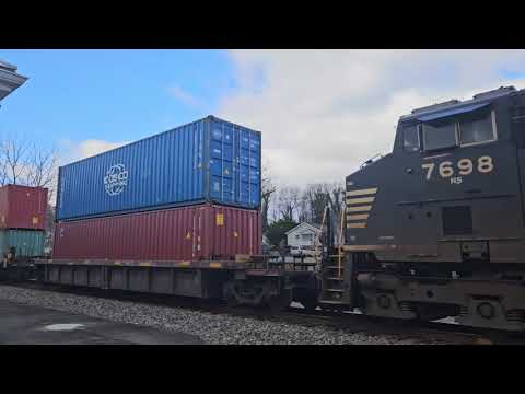 NS 1827 Leads NS 7698 on NS 274 Passing Through in Boyce VA - YouTube