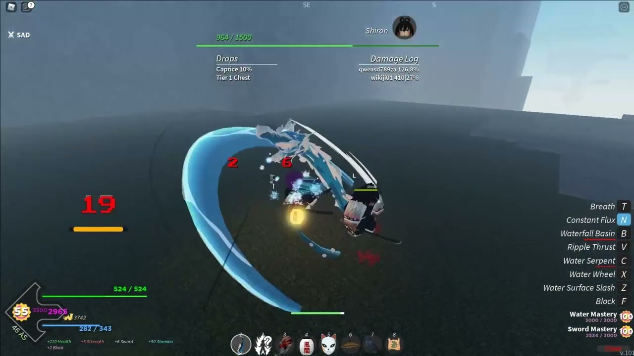 Project Slayers combo ปราณวารี - YouTube