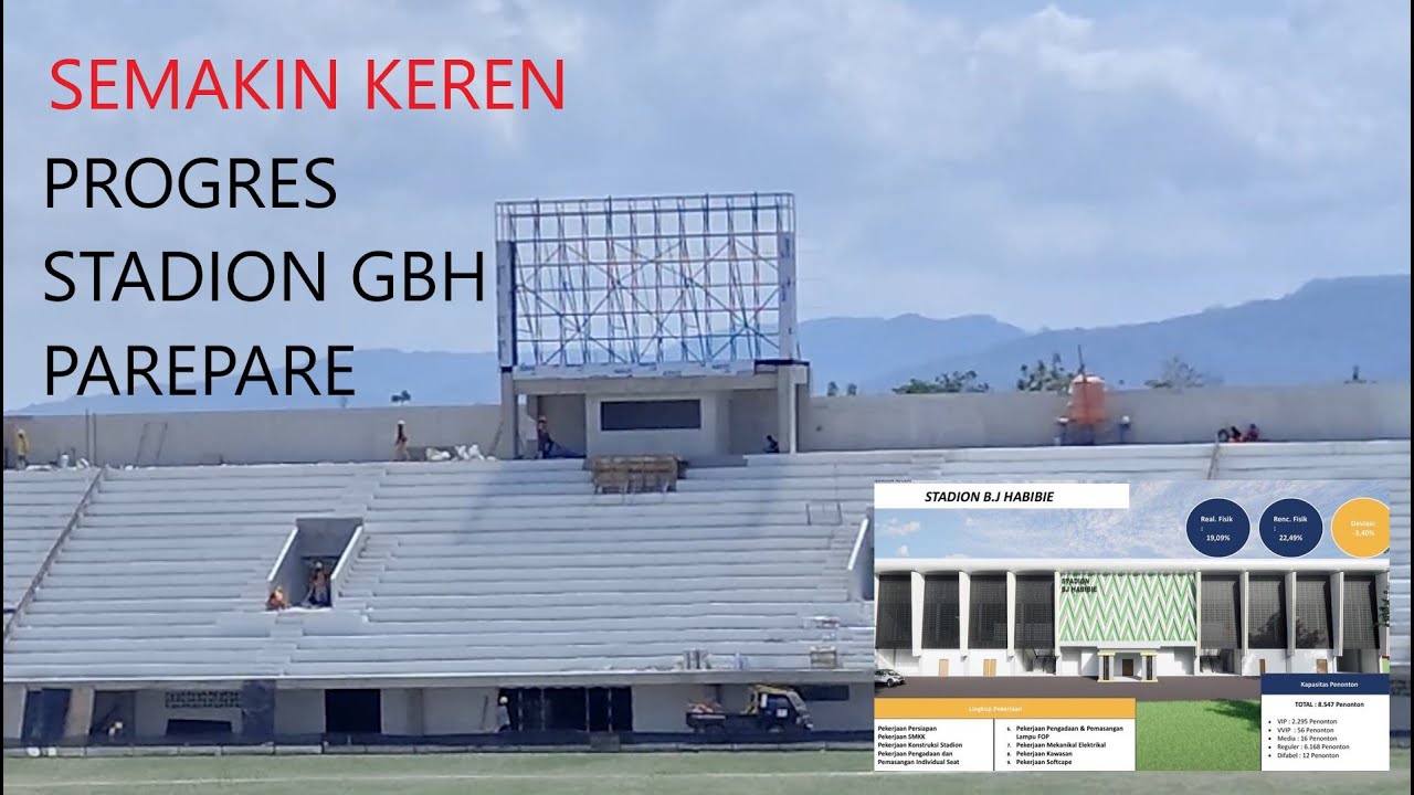 SEMAKIN KEREN, PROGRES STADION BJ HABIBIE (GBH) PAREPARE - YouTube