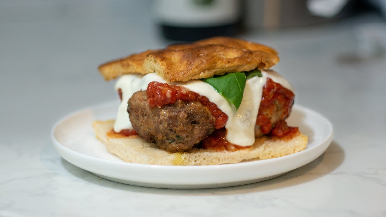 Meatball parm hero but it's "authentic" - YouTube
