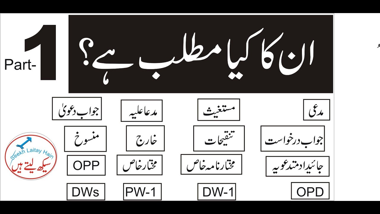 Legal Terminologies in Law - Meaning of difficult words of English ...
