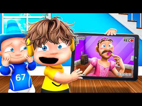 Spying on Daddy with HIDDEN CAMERA!
