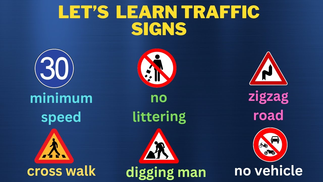 English Learning - Traffic signs and their importance !!! - YouTube