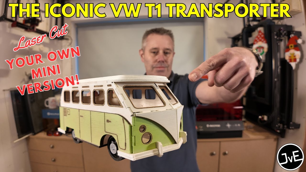 Laser Cut your own mini van! | Iconic VW T1 Transporter #mecpow #laser ...