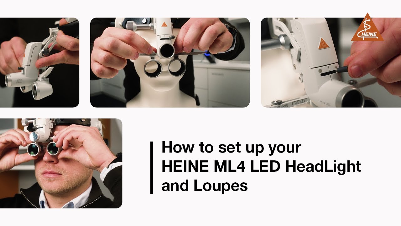 How to set up the HEINE ML4 LED HeadLight and Loupes - YouTube
