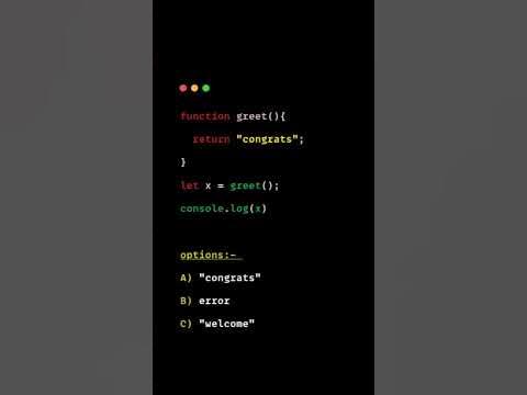 Test Your Javascript Knowledge MCQ #180 - YouTube