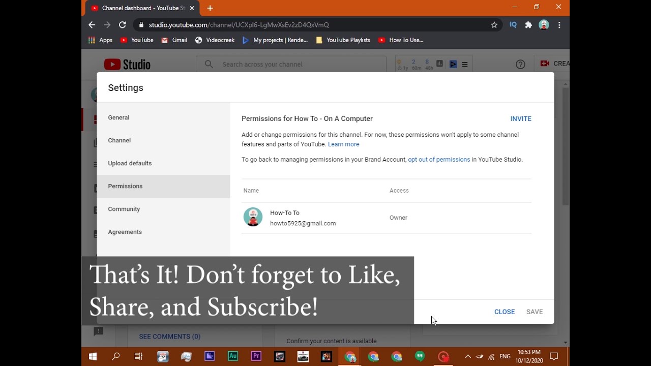 How Do I Give Someone Access To My YouTube Channel In 2020 YouTube How Do I Give Someone Access To My YouTube Channel In 2020 YouTube
