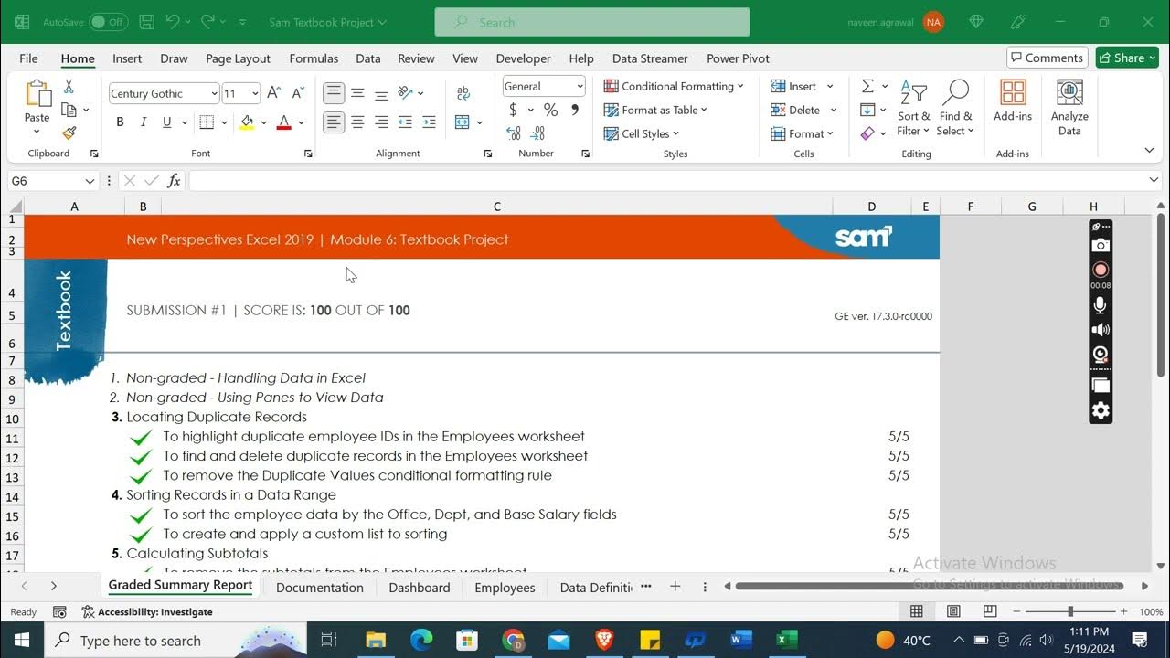 New Perspectives Excel 2019 | Module 6 Textbook Project | Orthographic #textbookproject - YouTube