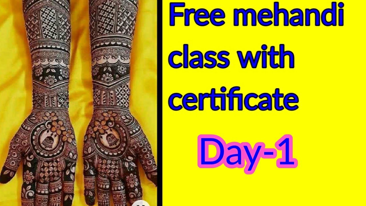 Free mehandi class day-1 - YouTube