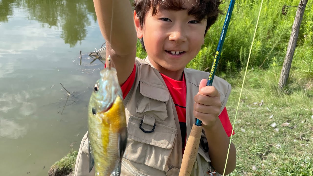 Fly fishing with Alex's hand tied flies - YouTube