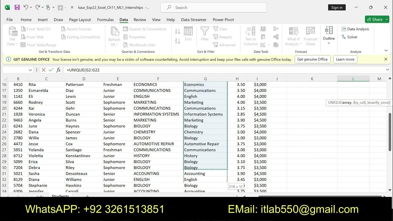 Exp22_Excel_Ch11_ML1_Internships | Exp22 Excel Ch11 ML1 Internships - YouTube