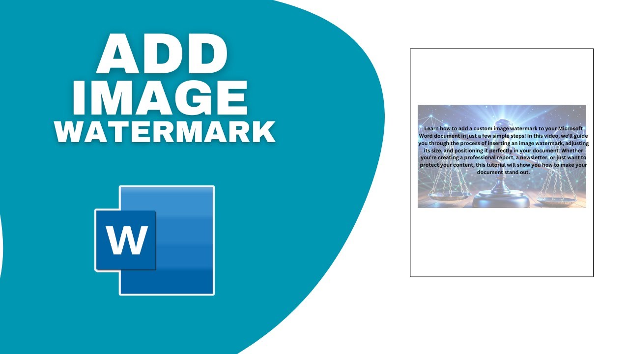 How to Add Image Watermark in Microsoft Word - YouTube