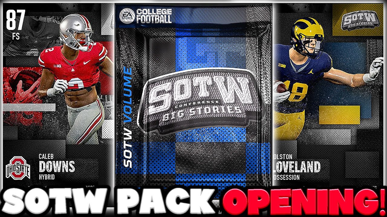 SOTW PACK OPENING! INSANE PACK OPENING! COLLEGE FOOTBALL 25 ULTIMATE ...