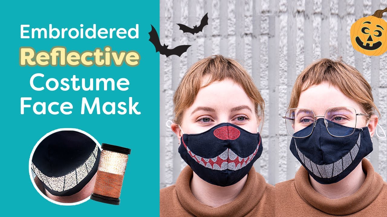 Embroidered ReflectiveFace Mask | Halloween, Costumes, Cosplay🎃 - YouTube