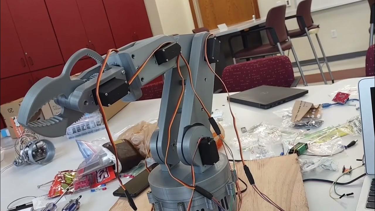 calibrating the servo motors on the gesture controlled robot arm - YouTube