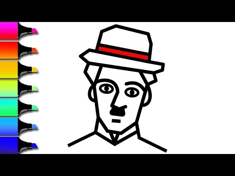 Coloring Legend Charle Chaplin | Painting for toddlers and drawing for ...