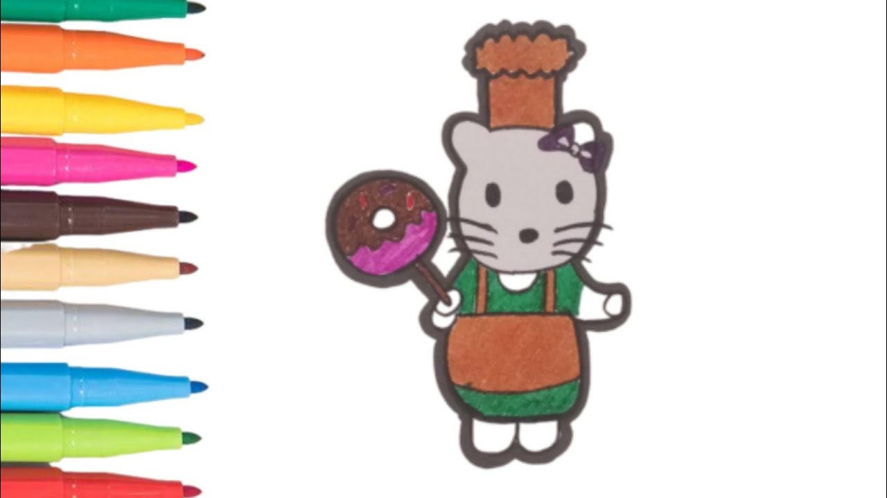 how to draw hello kitty chef | hello kitty chef drawing - YouTube