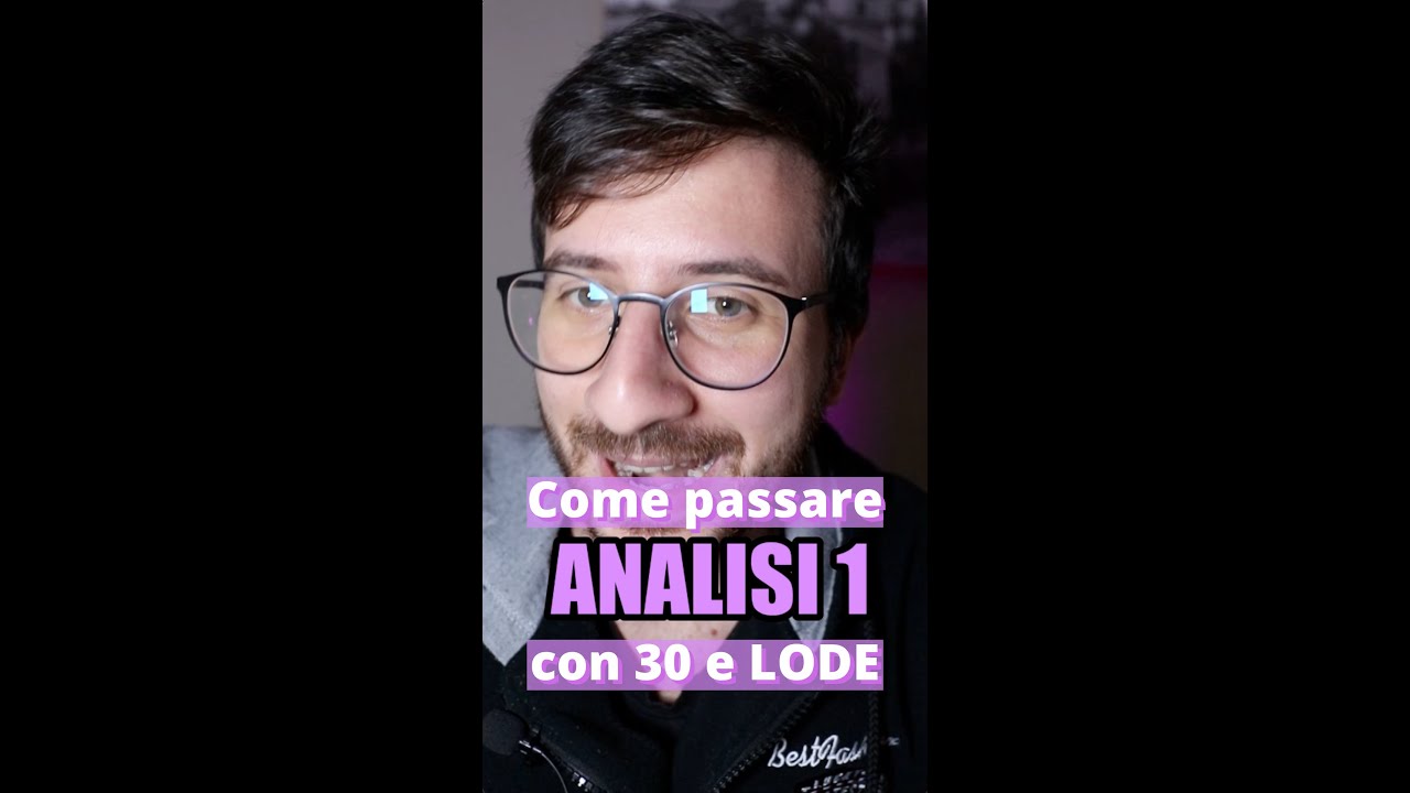 #shorts Come passare ANALISI 1 con 30 e LODE - YouTube