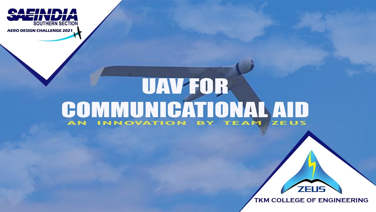 UAV FOR COMMUNICATIONAL AID | AN INNOVATION BY TEAM ZEUS TKMCE - YouTube