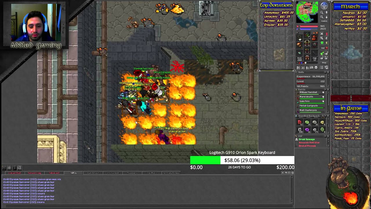 Tibia open pvp killing druid by Addled - YouTube