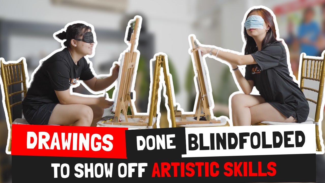 DRAWING WHILE BLINDFOLDED CHALLENGE??? | FunEmpire Games - YouTube