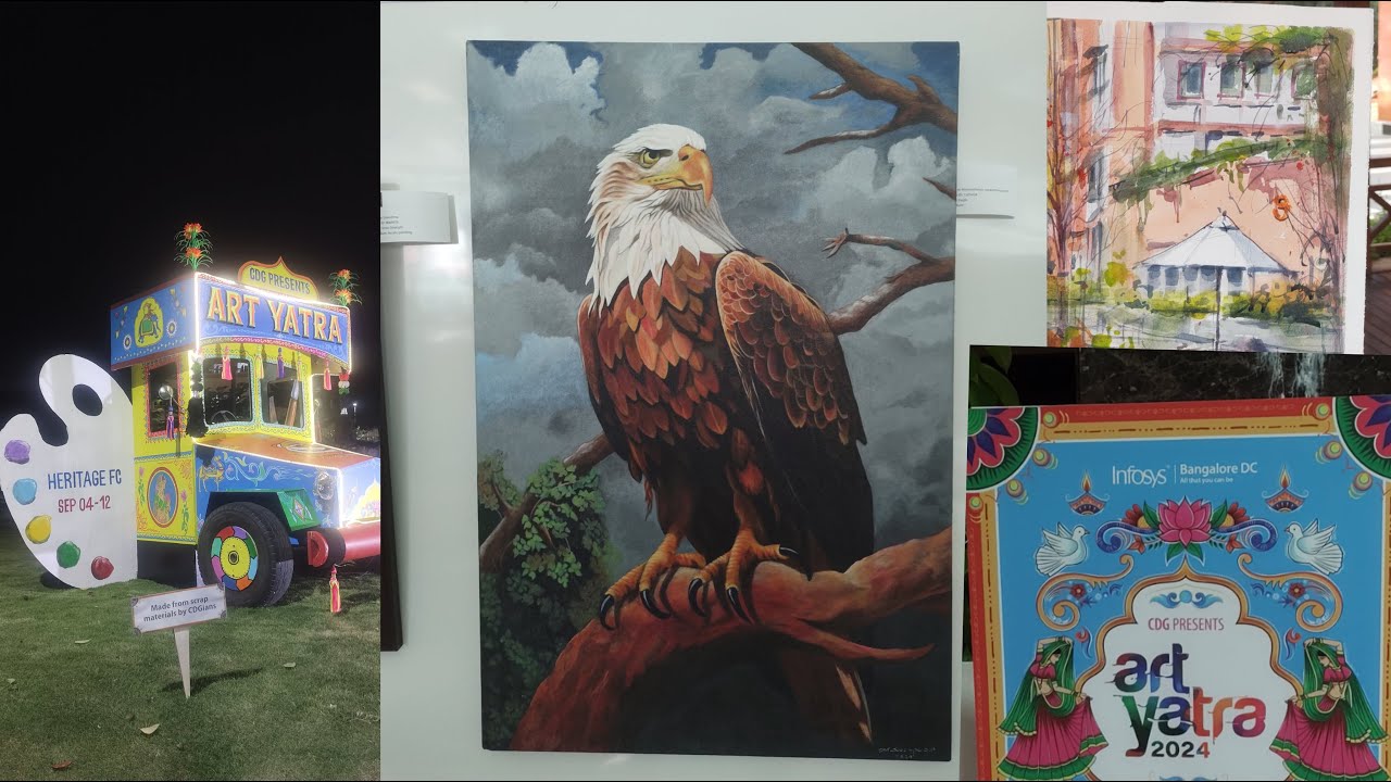 Art Yatra 2024 at Infosys Bangalore | Paintings Exhibition - YouTube