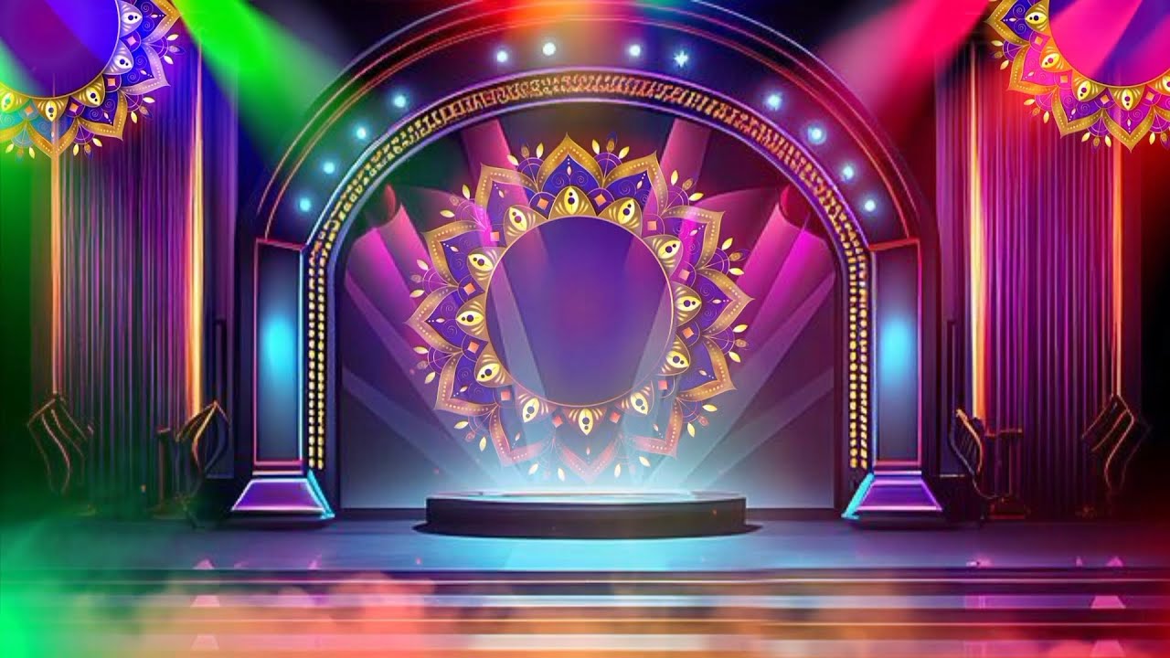 Devotional stage slide background | spotlight performance background ...