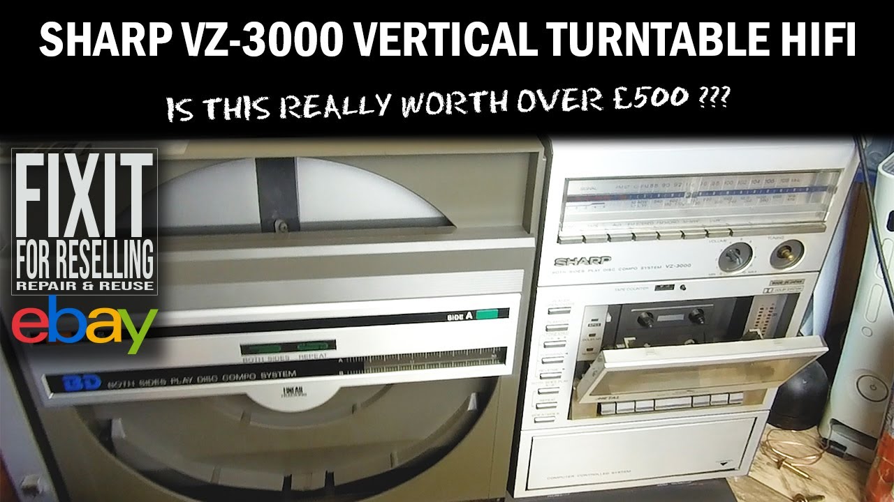 Sharp VZ-3000 Linear Record Player Repair #Part 1 Ridiculous Belt ...