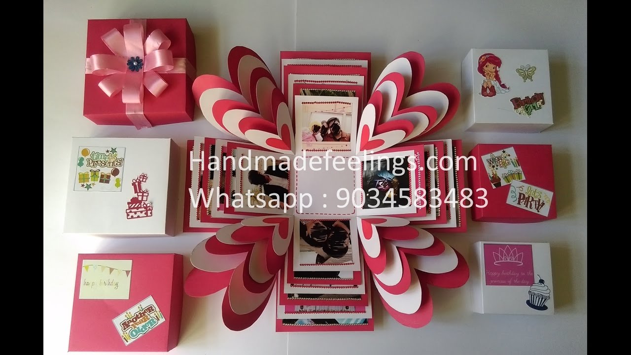 Explosion Box Full of Hearts - Handmade Feelings - YouTube