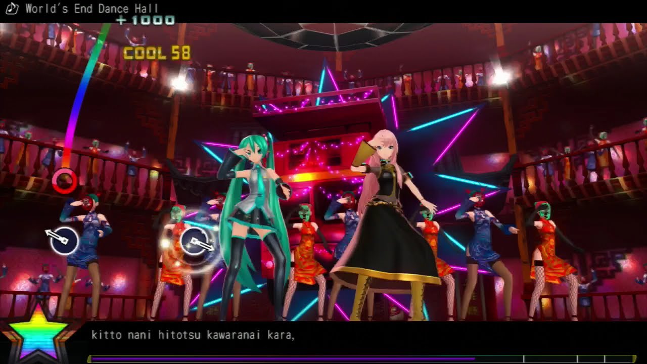 Project Diva F Demo [ENG] - World's End Dance Hall [Easy] - YouTube