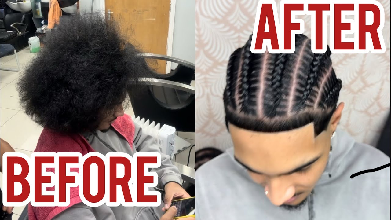 How to braid six(6) Braids cornrows for a new Beginners - YouTube