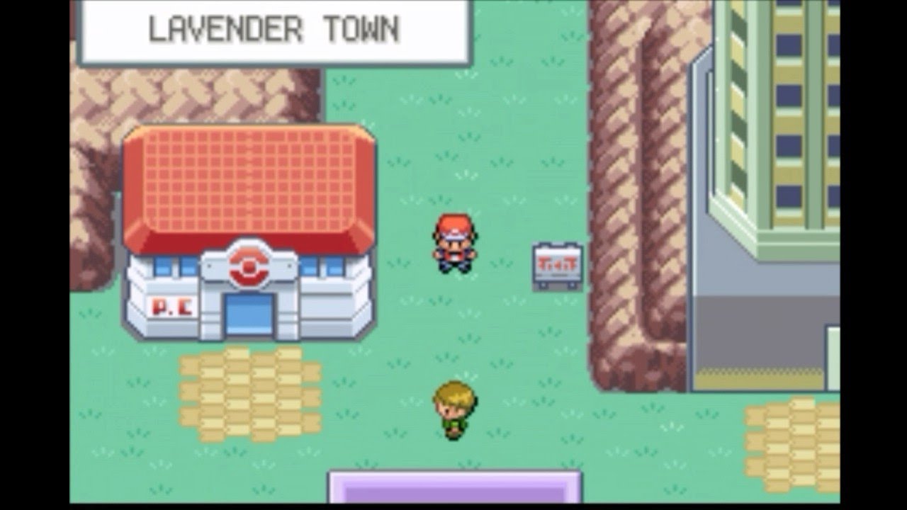 how to visit lavender city in pokemon fire red - YouTube