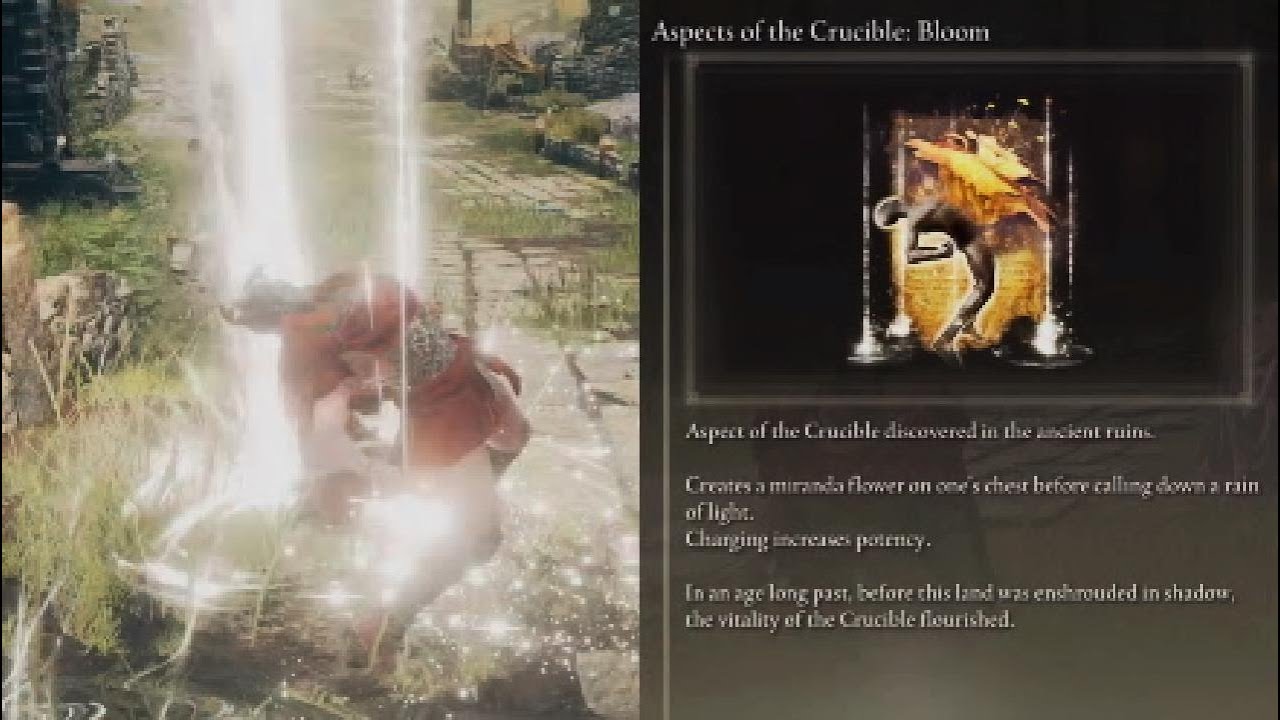 Elden Ring DLC Aspects of the Crucible Bloom Spell Demonstration ...