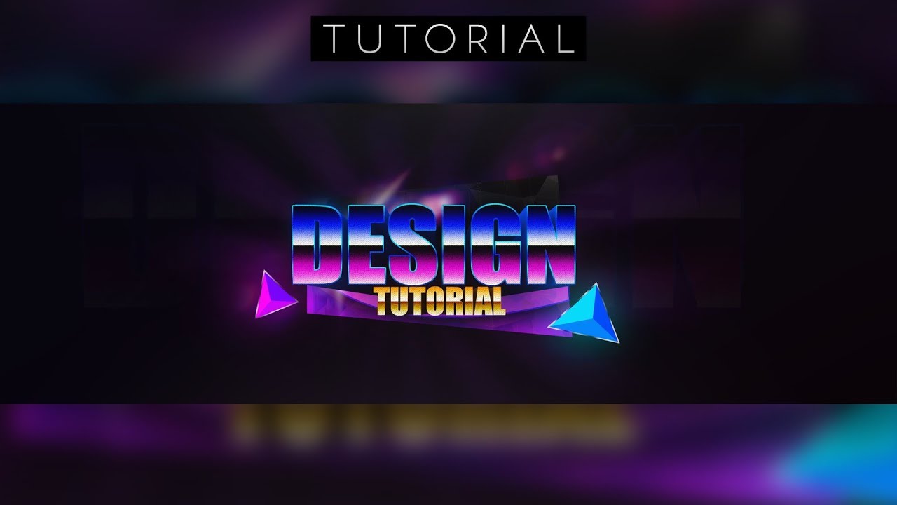 RETRO! 3D Text Twitter Header Tutorial | Photoshop CC & Cinema 4D - YouTube